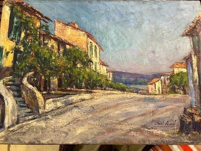 HUILE SUR TOILE TABLEAU PROVENCE SIGNÉ PAUL AMELIN 20ème S EUR 170,00 - PicClick FR